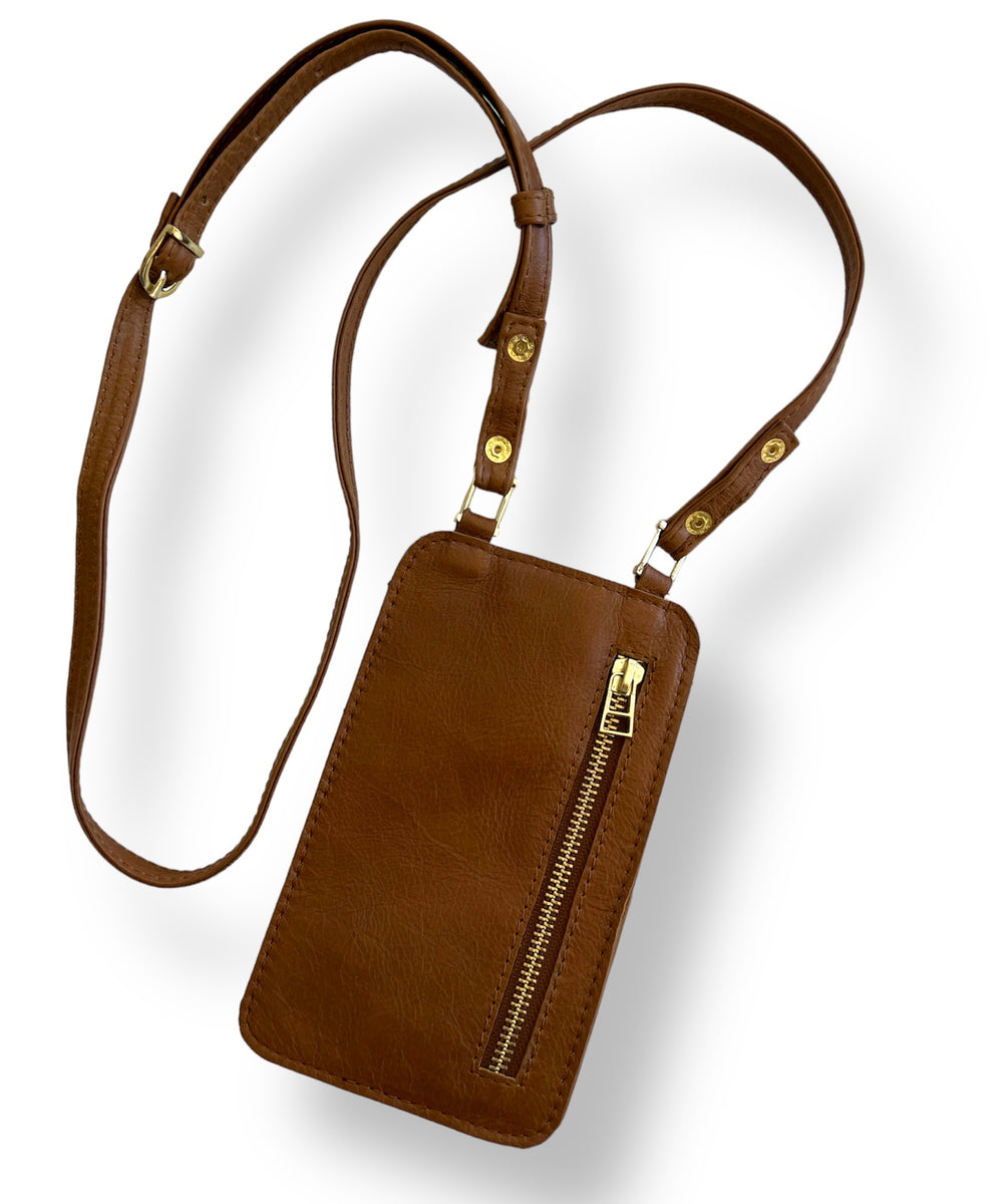 CELLPHONE SLING TAN – Ezli